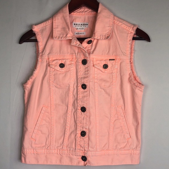 Bullhead | Jackets & Coats | Bullhead Hot Pink Denim Vest Button ...